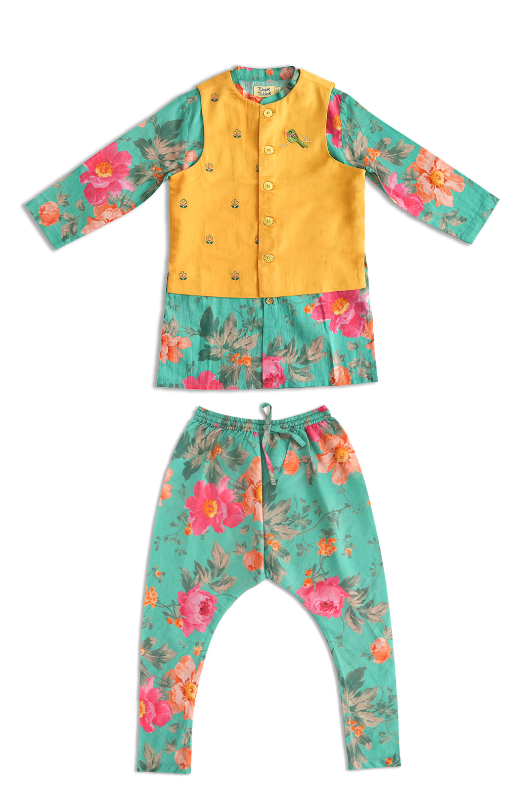 Boy Floral 3 Pc Bundi Set – Tiber Taber Kids