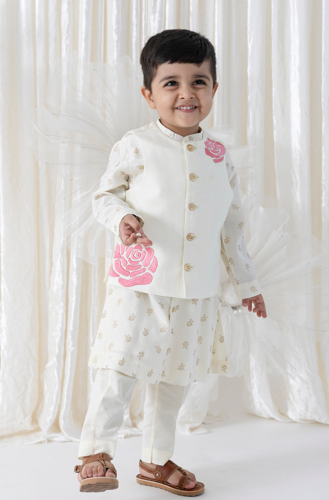 Gul E Gulab 3 Pc Bundi Set – Tiber Taber Kids